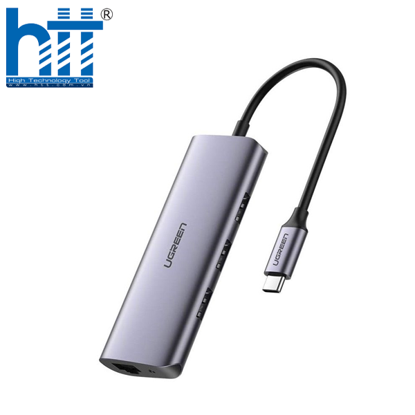 Bộ chuyển đổi USB Type C sang 3 cổng USB 3.0 và Giga Lan hỗ trợ nguồn micro usb Ugreen 60718